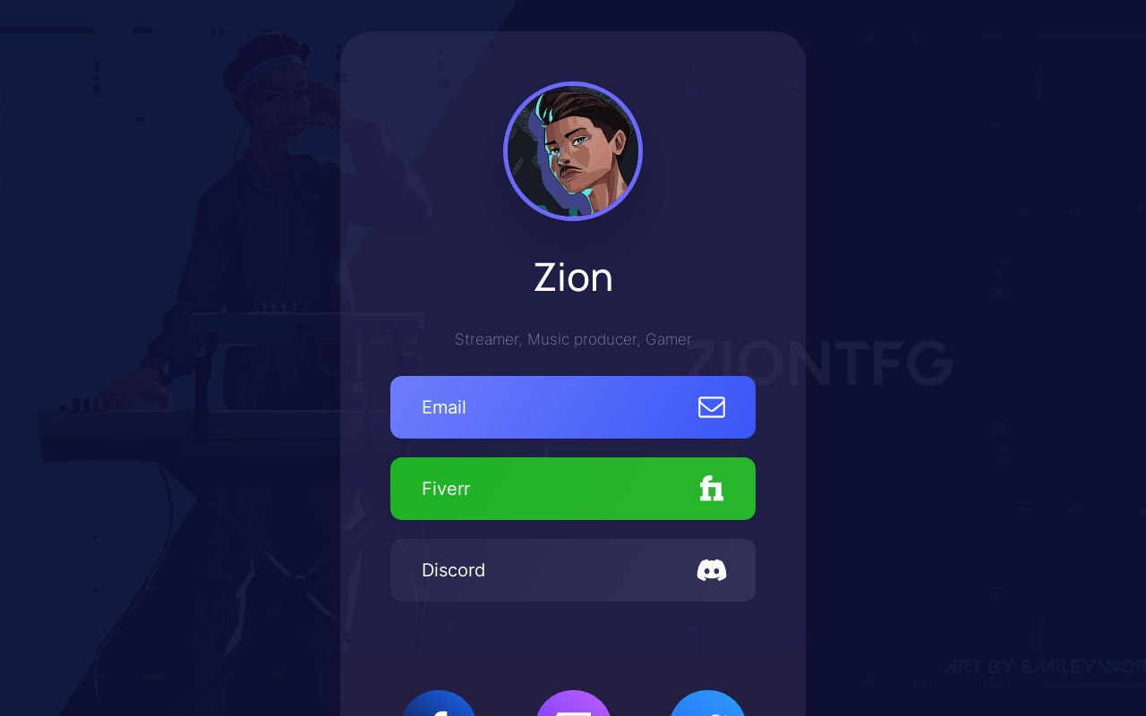 Zion profile carrd